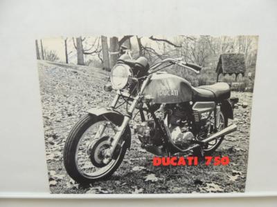 Ducati 750 GT Motorcycle Dealer Brochure Round Case Bevel Twin L11414 ...