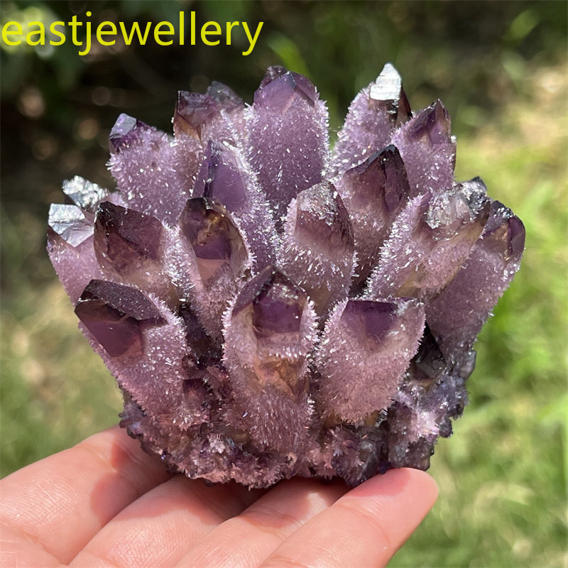 300g+ New purple Phantom Quartz Crystal Cluster Mineral Specimen Reiki ...