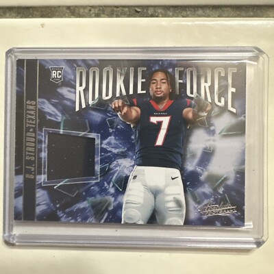 CJ STROUD 2023 PANINI ABSOLUTE RC ROOKIE FORCE TEXANS RELIC JERSEY ...