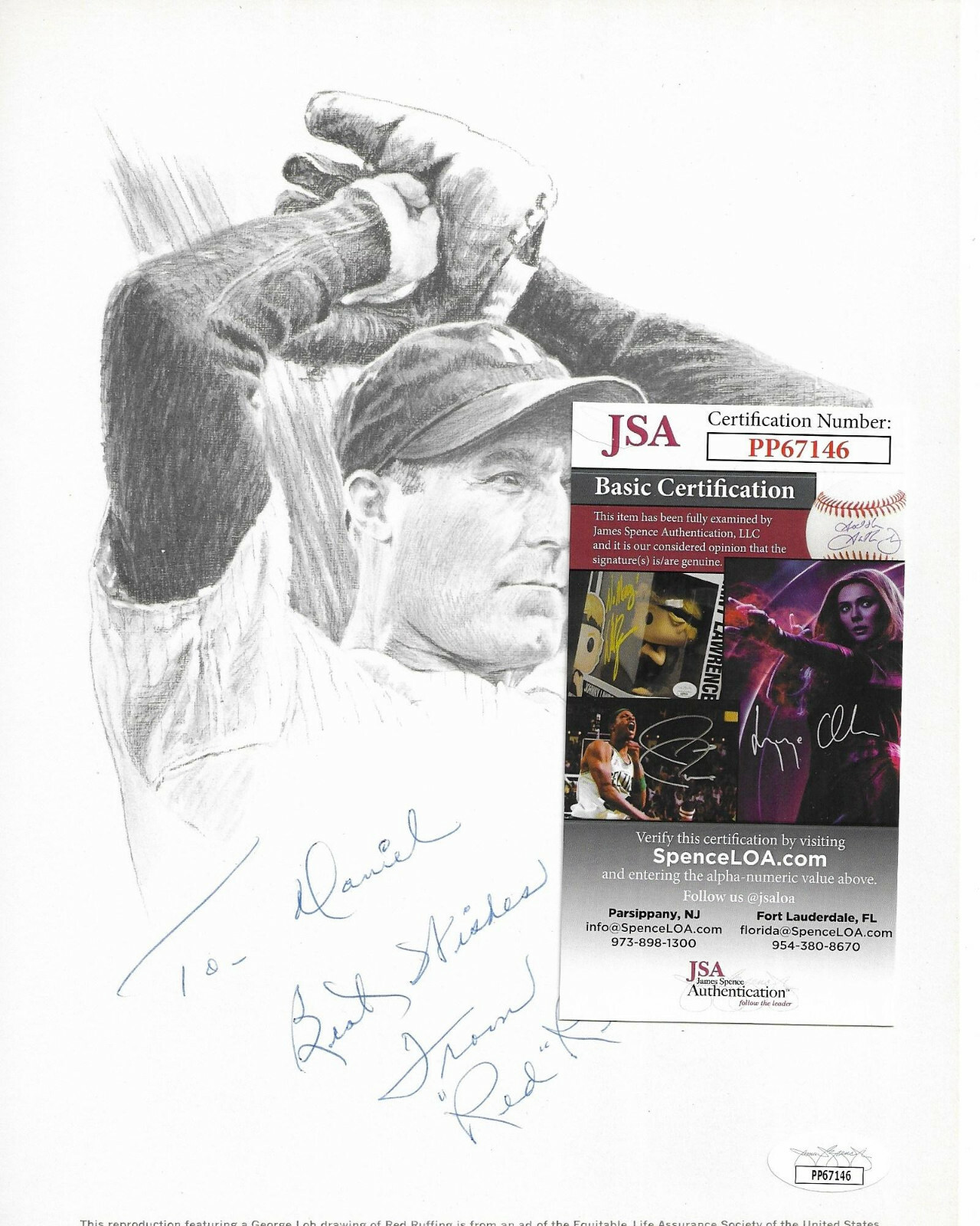 RED RUFFING Autographed Signed 8x10 Personalized Photo New York Yankees ...