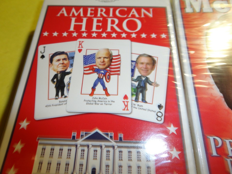 RARE LAST OF GREAT REPUBLICAN McCAIN FOR PRES. NEW PLAYING CARDS FIVE ...