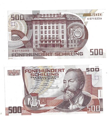 500 Schilling 1985 Austria Banknote # 151 | eBay