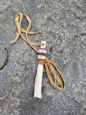 Native American Beaded Eagle Bone Whistle working replica Native Made ...