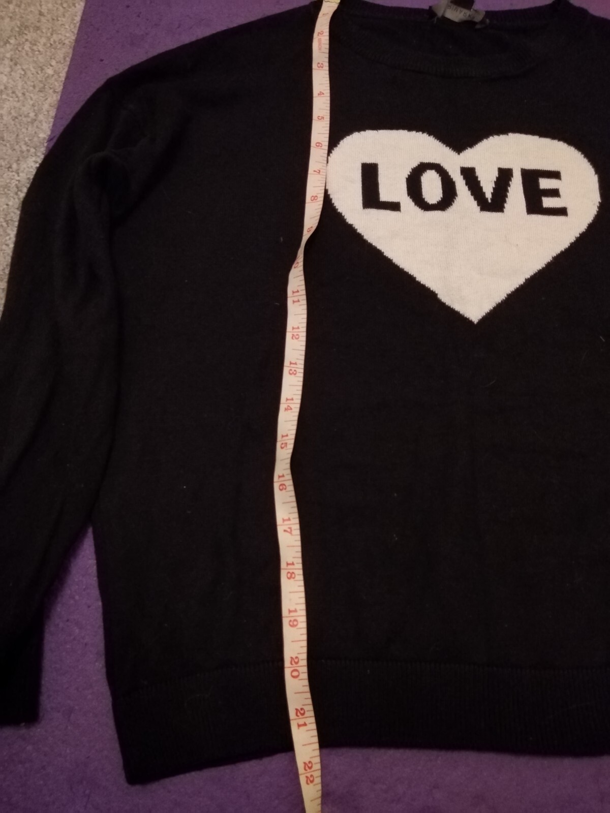 Black & White Jumper Small Primark Love Ladies Girls | eBay UK