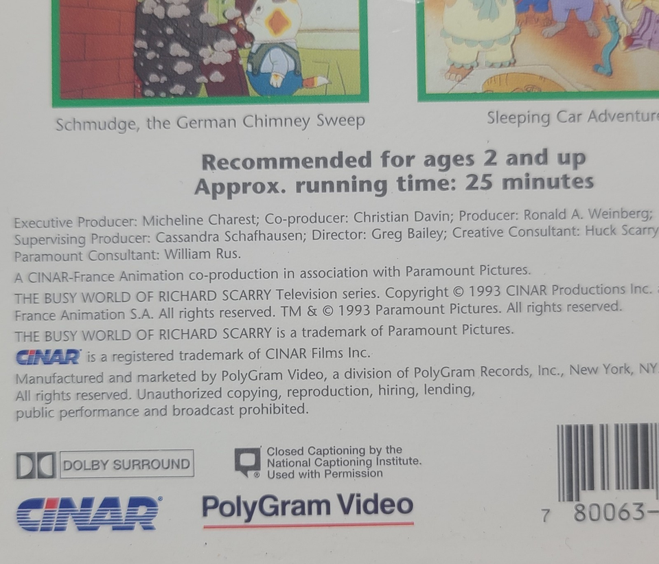 The Busy World Of Richard Scarry Sergeant Murphy's Day Off & 2 Other ...