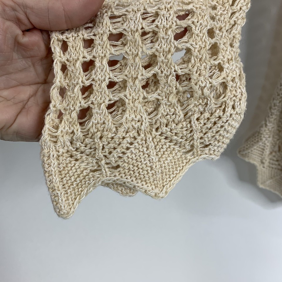 NEW Crystal Kobe Crochet Tunic Sweater Cream Boho Capsule Minimalist ...