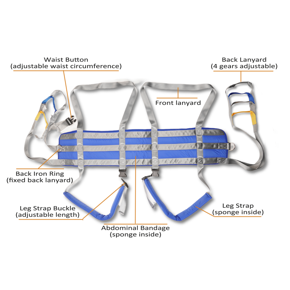 Full Body Lift Sling Hover Patient Walking Standing Aid Adjustable ...