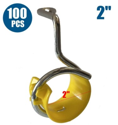 100 PCS 2" Screw Mount Bridle Ring & Saddle Cable Wire Cord Network ...