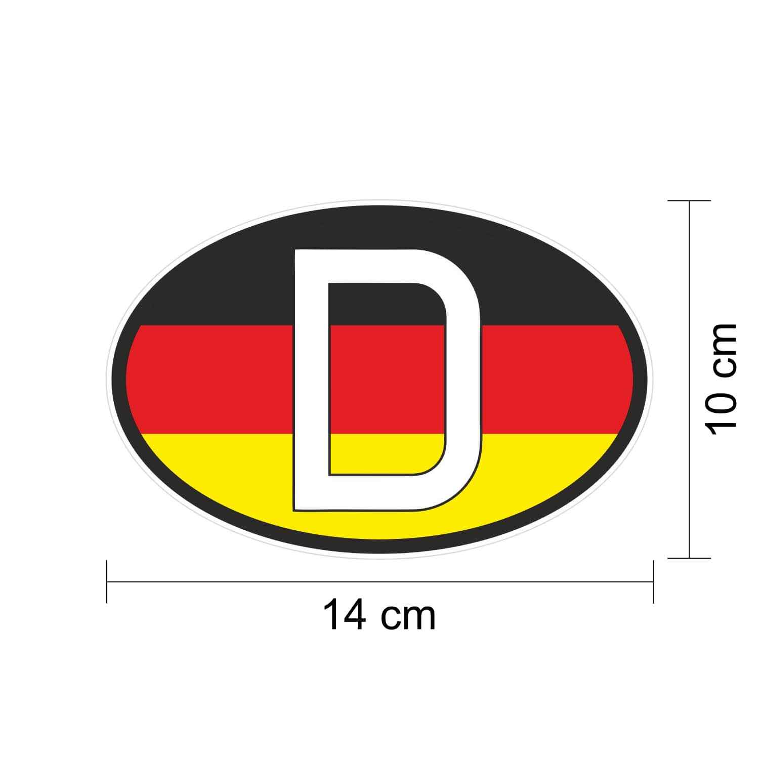 Sticker Deutschland D-Zeichen National Flagge Aufkleber ...