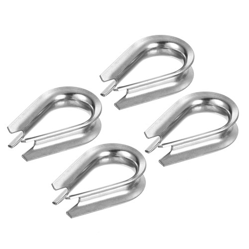 10mm 3/8 Inch Wire Rope Thimble 4Pcs Cable Thimbles 304 Stainless Steel ...