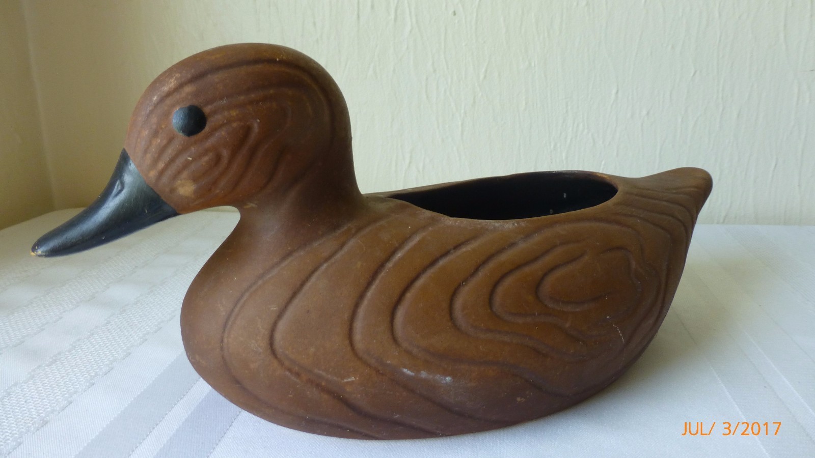 Vintage Ceramic Duck Planter Flower Vase Made in the USA 1981 FTDA | eBay