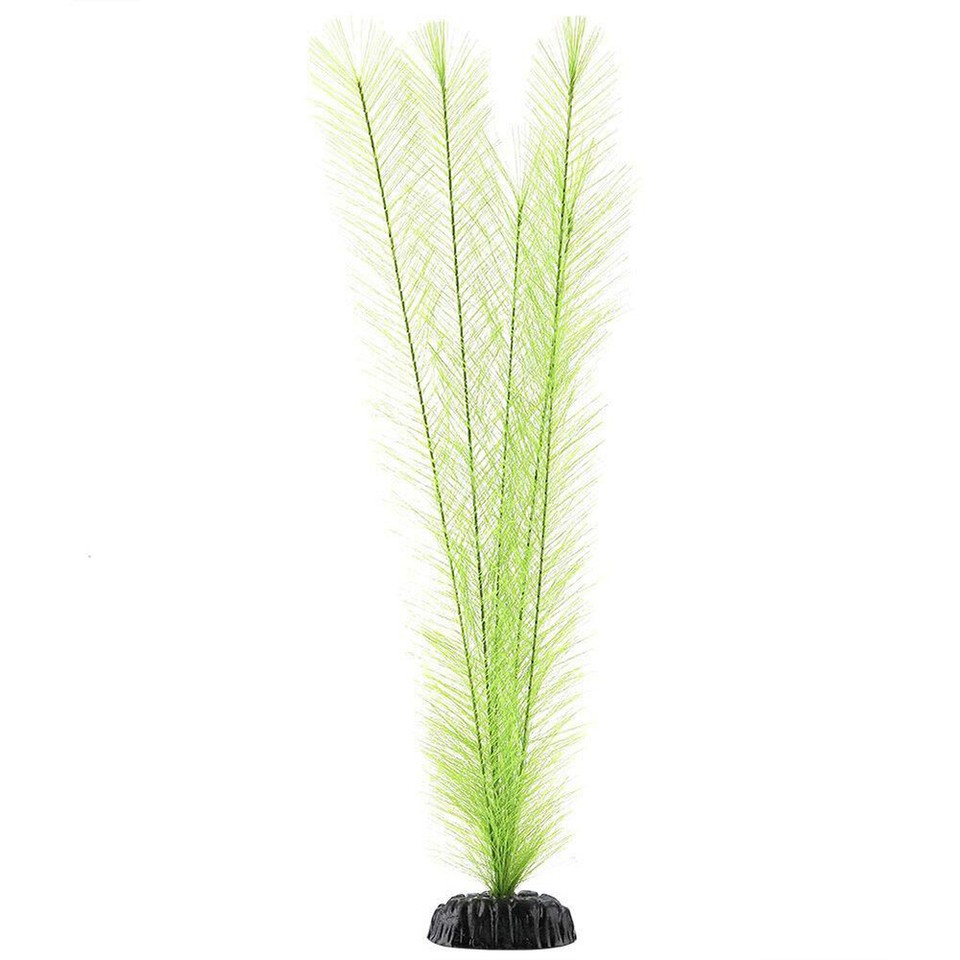 Aquarium Artificial Feather Grass Plastic Water Plants Fish Tank ...