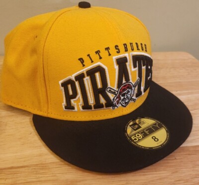 Pittsburgh Pirates Hat ~ New Era 59Fifty Fitted 8 Yellow MLB Cap ...