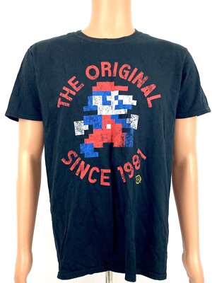 Retro Nintendo “The Original Since 1981” Tee Shirt Black Size Men’s ...