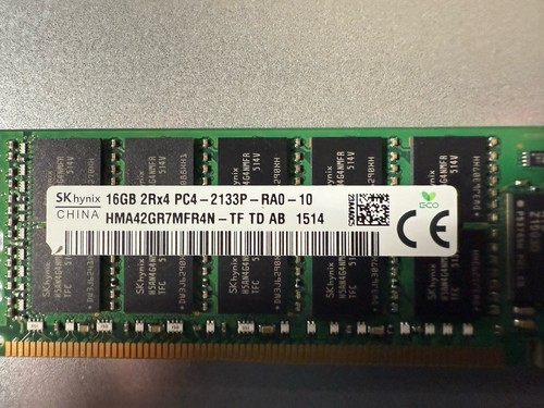 Lot for 247 X micron samsung SKhynix 16GB 2RX4 PC4-2133P-RA0-10 Server ...
