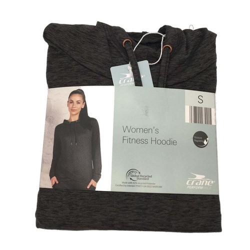 NEW Crane Performance Fitness Hooded Jacket Grey Ladies Size S AUS 10 ...