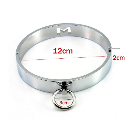 Metal Stainless Steel Neck Collar Ring Chain Slave Bondage Toys Role ...