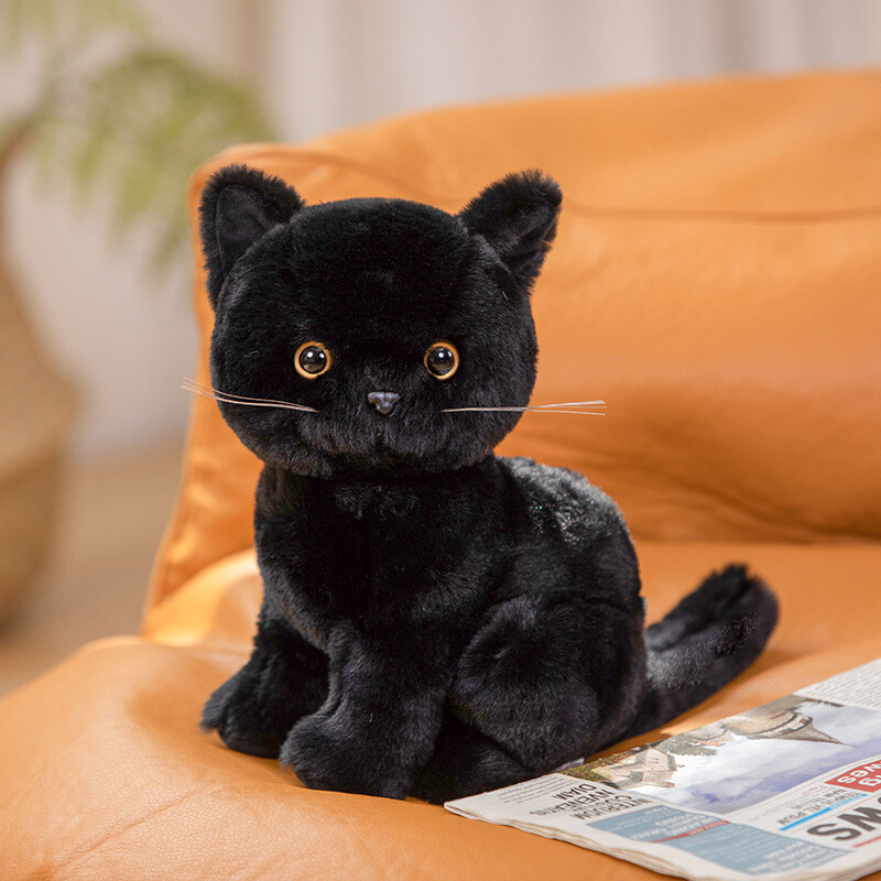 Animal Dolls Kids Gift Cute Realistic Cat Plush Lifelike Simulation ...