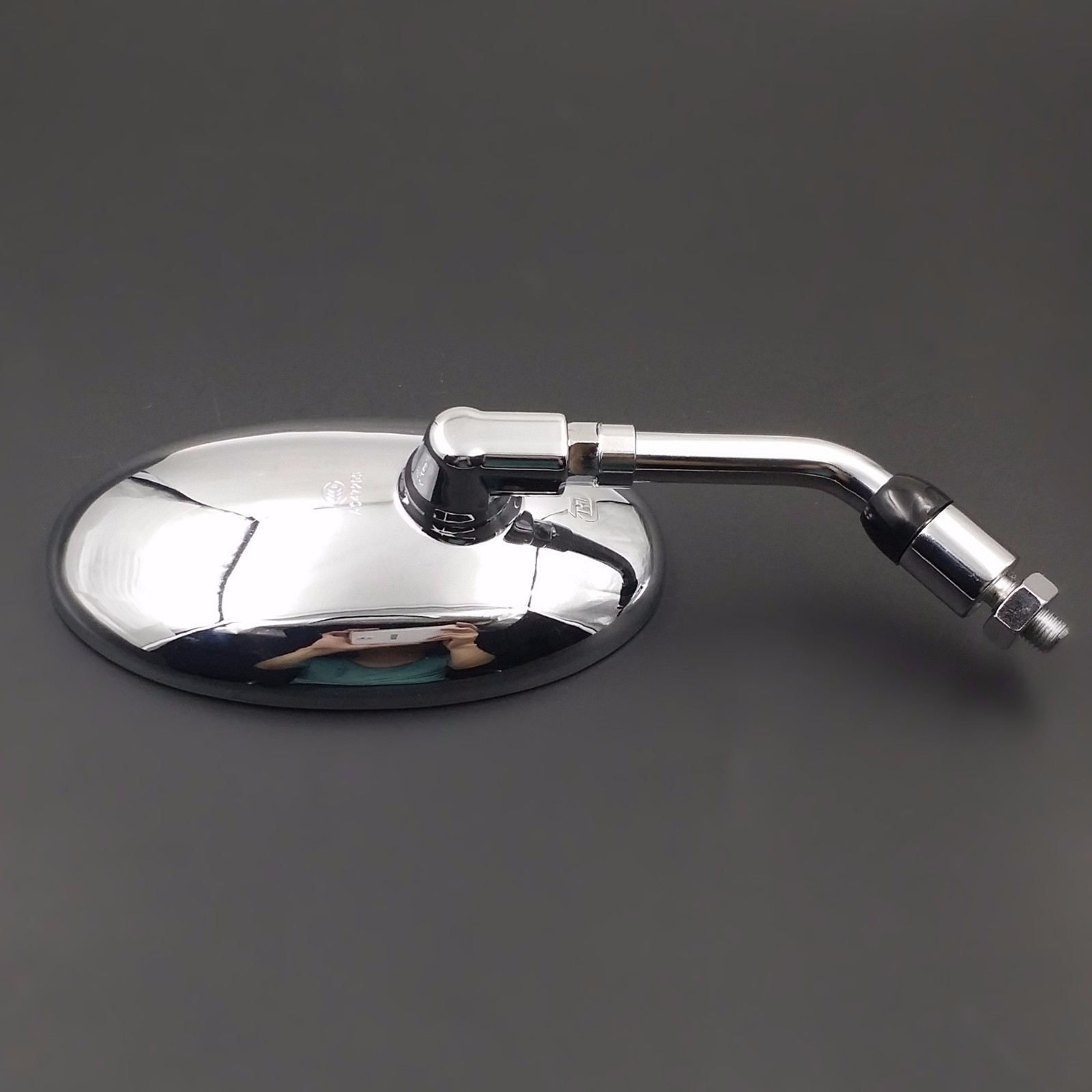 Wide View Oval Side Rearview Mirror Motorcycle Cruiser Chopper CB VN VT ...