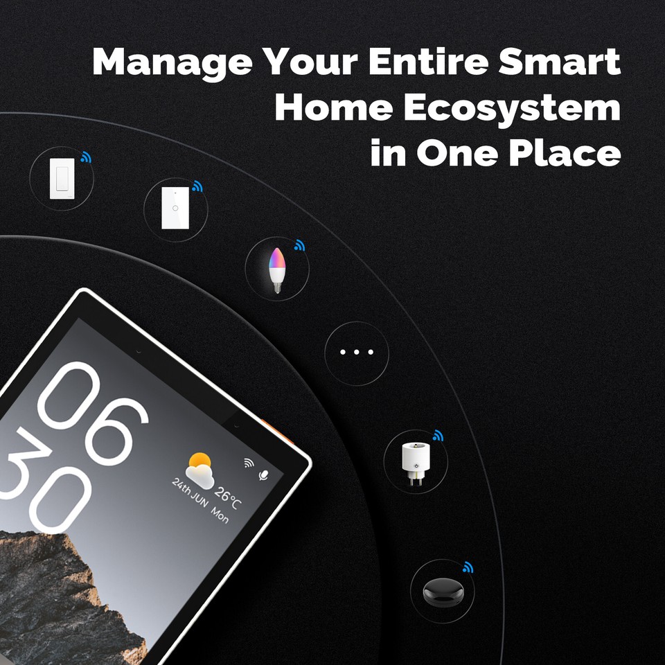 MOES Smart Home Touchscreen Control Wall Switch Panel WiFi Enable Alexa ...