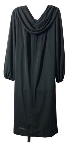 80s Halston III Black Cowl Neck Vintage Designer Dress | eBay