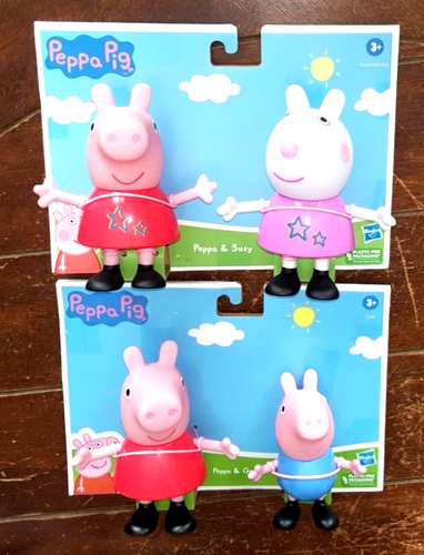 Lot of 2 Peppa Pig 2pk Figures: PEPPA & SUZY + PEPPA & GEORGE (2021 ...