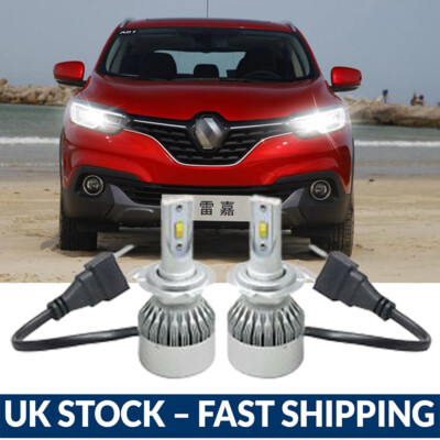 For RENAULT KADJAR 2015+ 2x H7 Xenon White Upgrade Kit LED Headlight ...