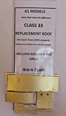 4mm 00 Detailing CLASS 33 REPLACEMENT ROOF - 1970'S ONWARDS LOCO'S ...
