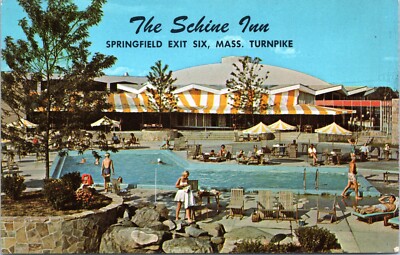 Postcard The Schine Inn - Springfield Exit Six, Massachusetts Turnpike ...