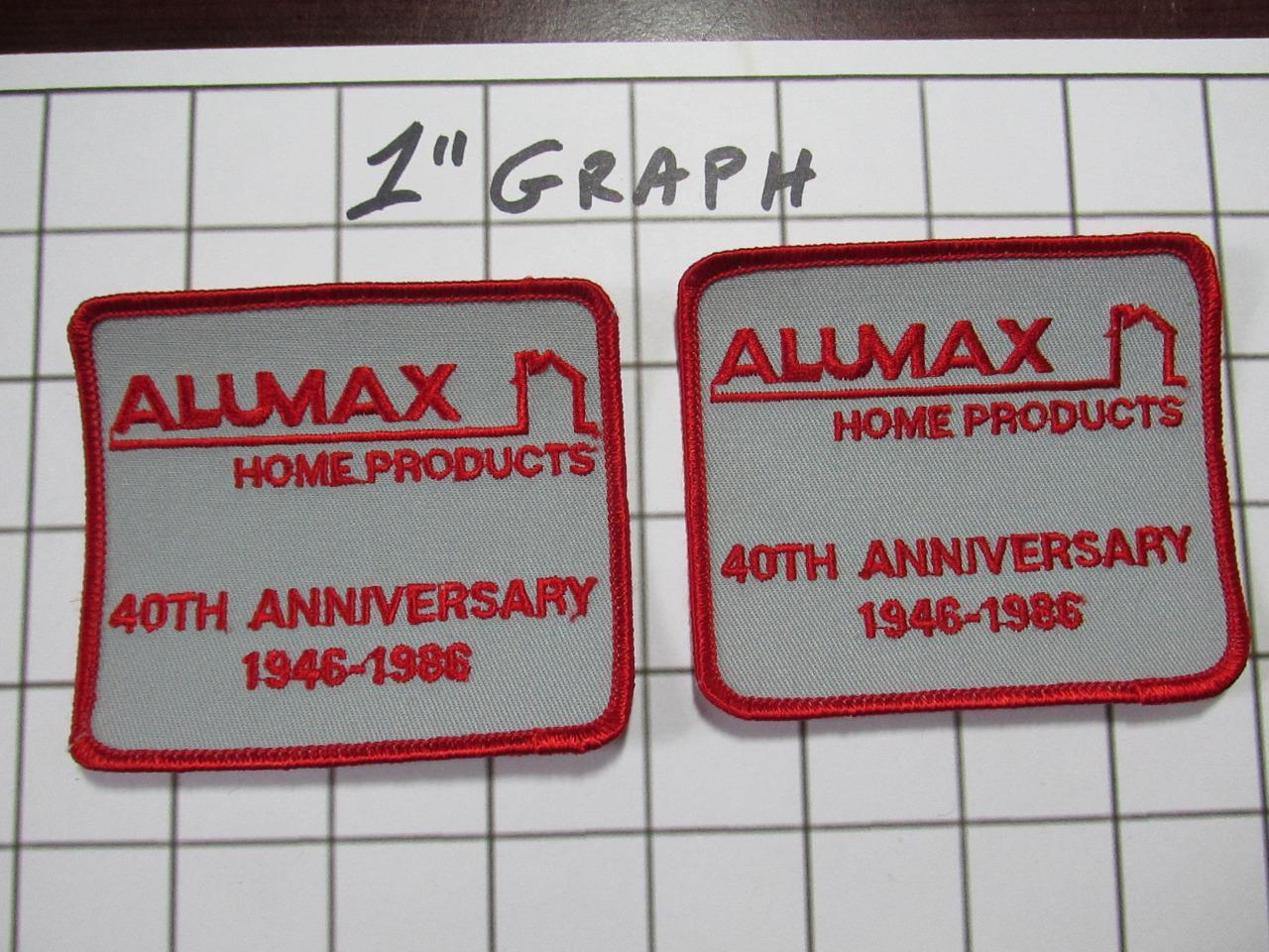 Pair Vintage Company Logo Patches - "Alumax 40th Anniv" Sacramento CA ...
