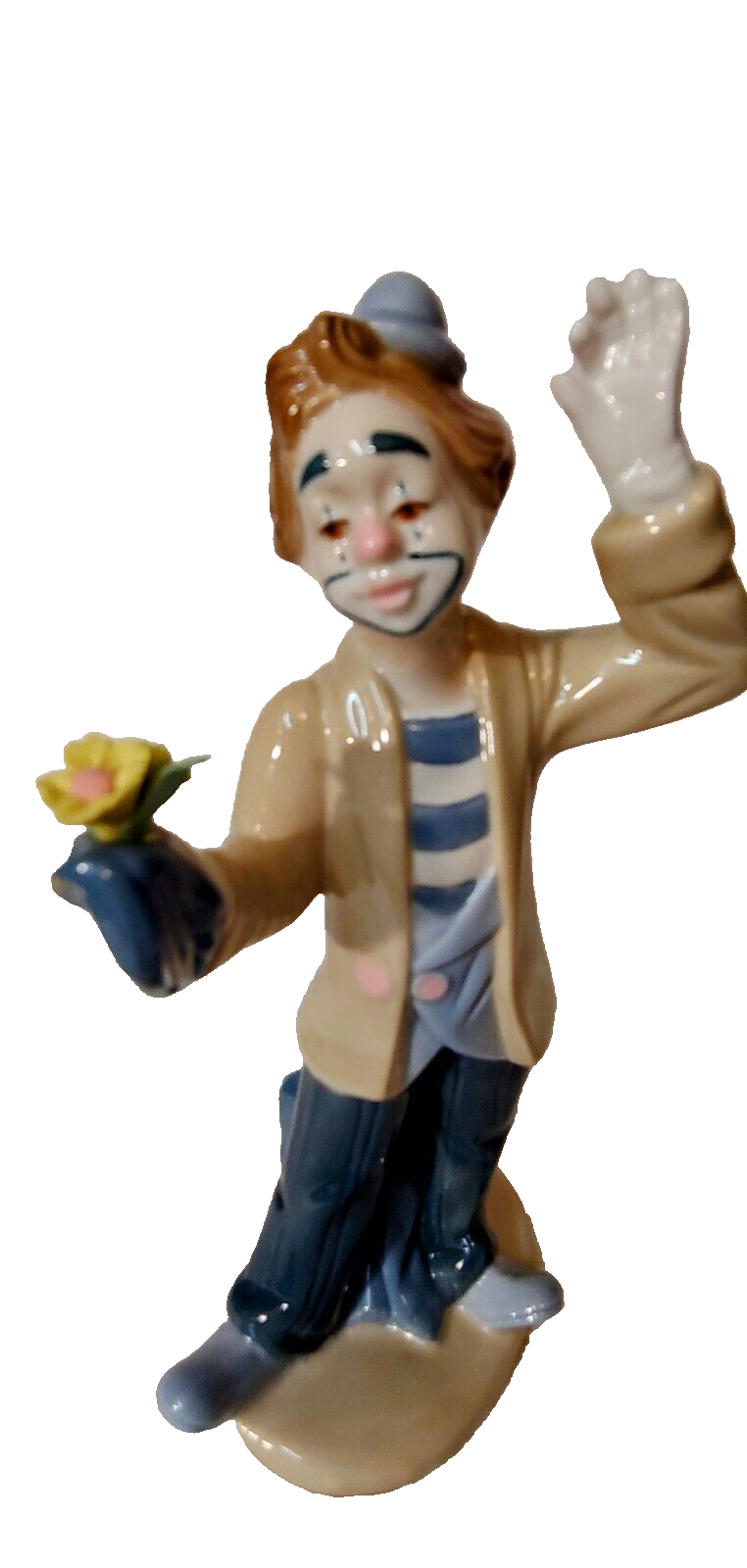 Vintage Mime Clown holding a yellow flower Figurine 1993 Paul Sebastian ...