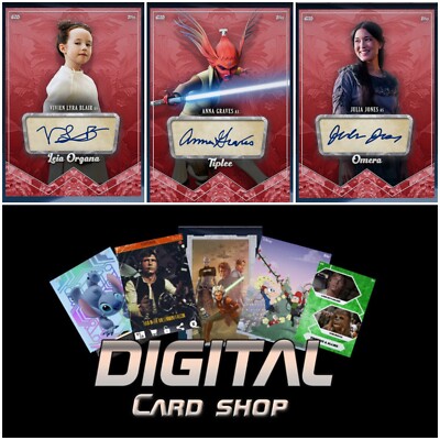 Topps Card Trader Women Of Star Wars Wave 2 SUPER RARE RED Signatures ...