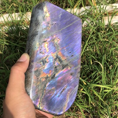 1290g Natural Rare Purple Labradorite Quartz Crystal Mineral Specimen ...