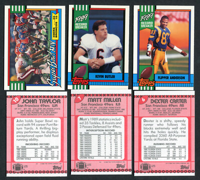 1990 Topps Tiffany Football #1-#260 Nm/mt Complete Your Set You Pick | eBay