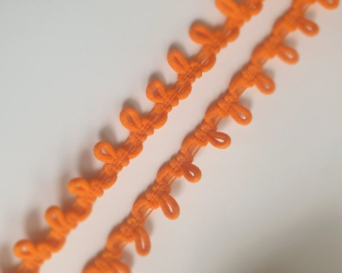 1 Meter Black White Cream Bridal Elastic Button Loop Trim Trimming ...