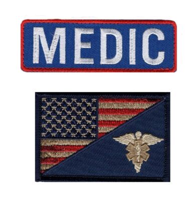 Medic EMT USA Flag Tactical Hook Patch 2pcs Bundle Patch | eBay