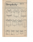 Simplicity 3511 Sewing Pattern Toddler/Child Dress Top Pants 1/2-1-2-3 ...