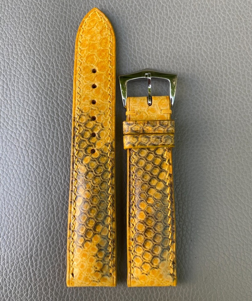 Genuine Snake Skin leather Watch Strap Band size 16 18 19 20 21 22 23 ...