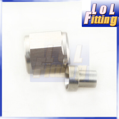 Stainless Steel AN4 Fitting Tube Nut And Tube Sleeve 1/4" Hardline | eBay