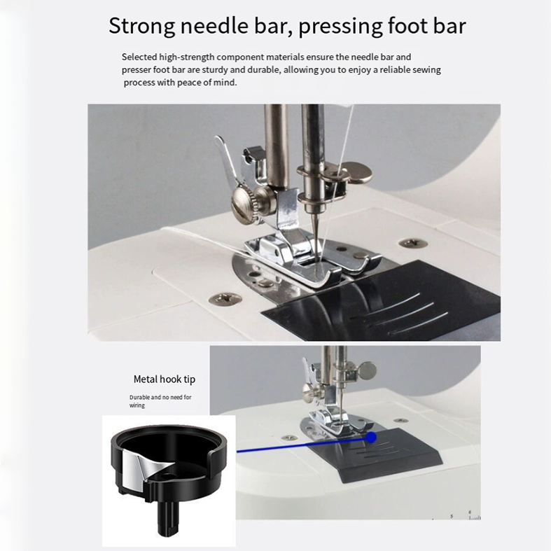 Portable Sewing Machine for Beginners 16 Built-in Stitches and Reverse ...
