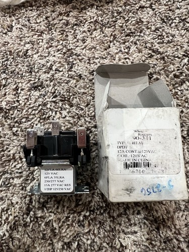White Rodgers 90-341 RBM Type 91 2-Pole Switching Relay Coil 120VAC | eBay