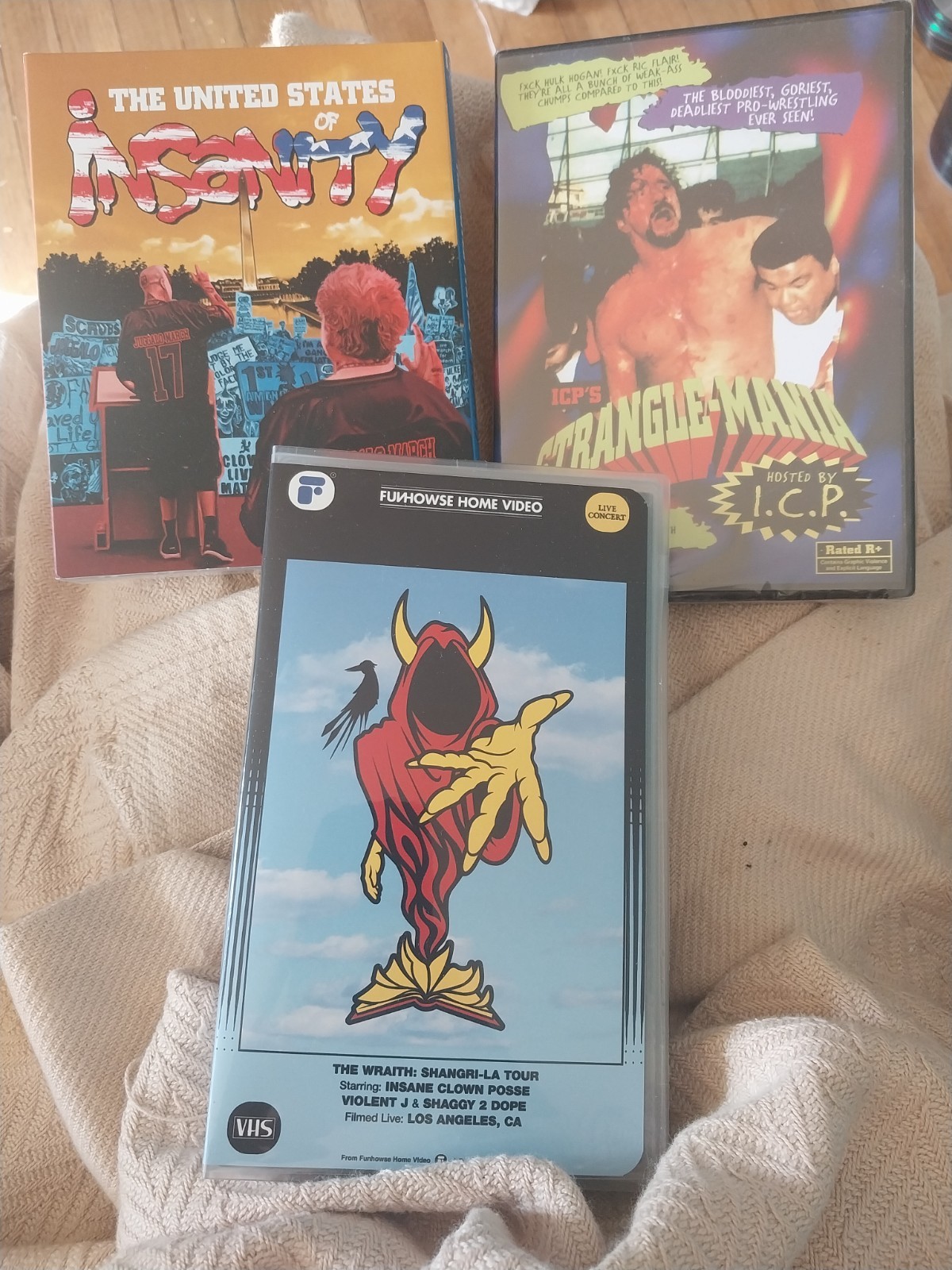 Insane Clown Posse VHS DVD Blu-ray Sealed Lot Stranglemania Twiztid ICP ...