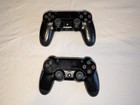2x Sony Playstation 4 DualShock Wireless Controllers - Black | eBay