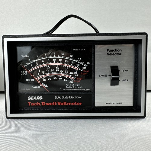 SEARS 28-2165 Solid State Electronic Tach/Dwell/Voltmeter Made In USA | eBay