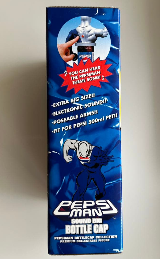 Vintage Pepsi Man Sound Big Bottle Cap Figure 1999 Japan Limited Pepsi ...