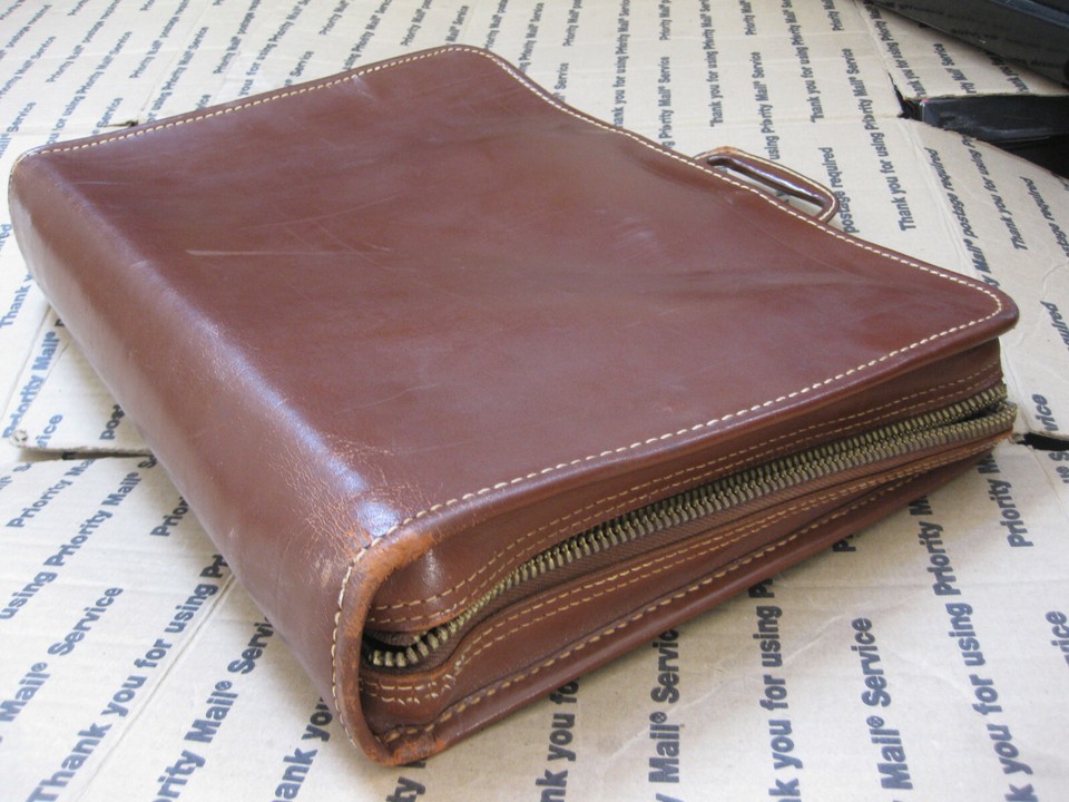 **1950 Vintage LeatherCraft Briefcase. Zippered Top Grain Cowhide | eBay