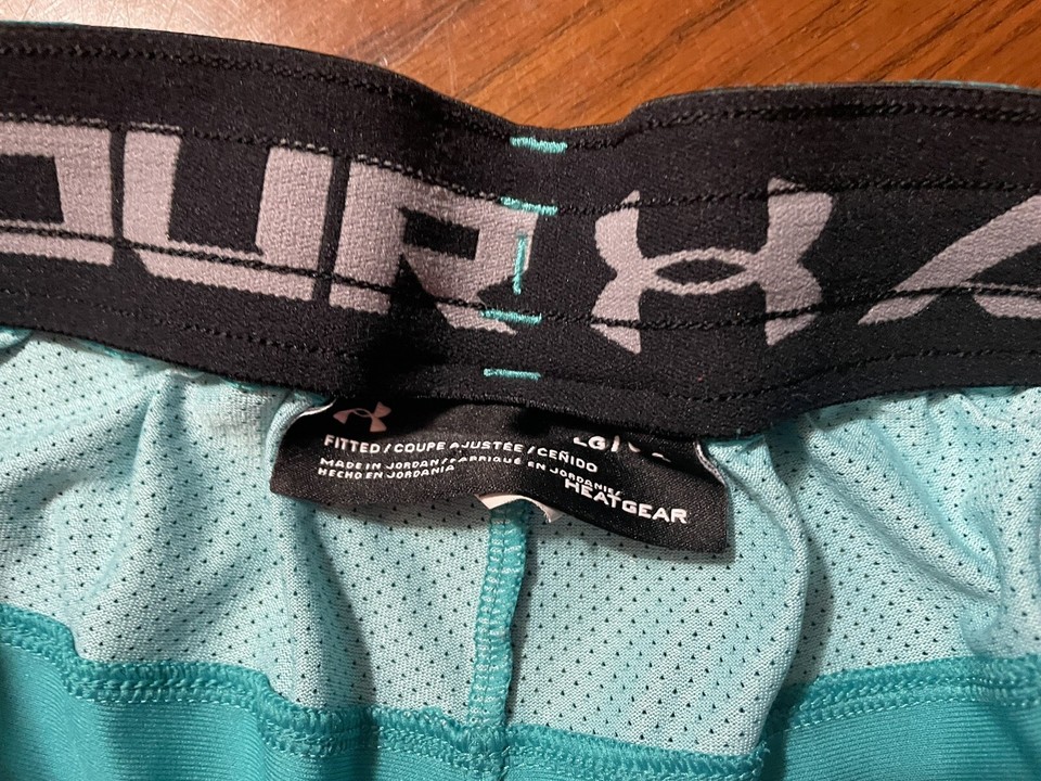 Under Armour Mens Teal Blue Fitted Shorts! Large 36x11 | eBay