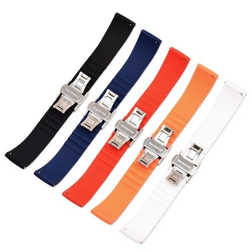 Double Click Butterfly Clasp Silicone Strap With Quick Release Closure ...
