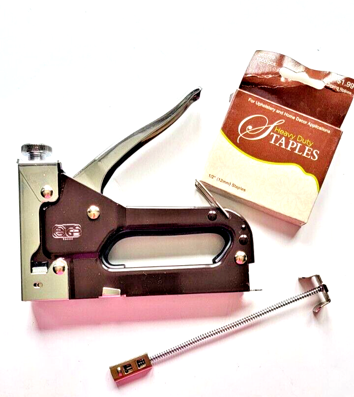 Genuine GS STAPLER UPHOLSTRY TACKER 4-14mm with Full Box of Heavy Duty ...