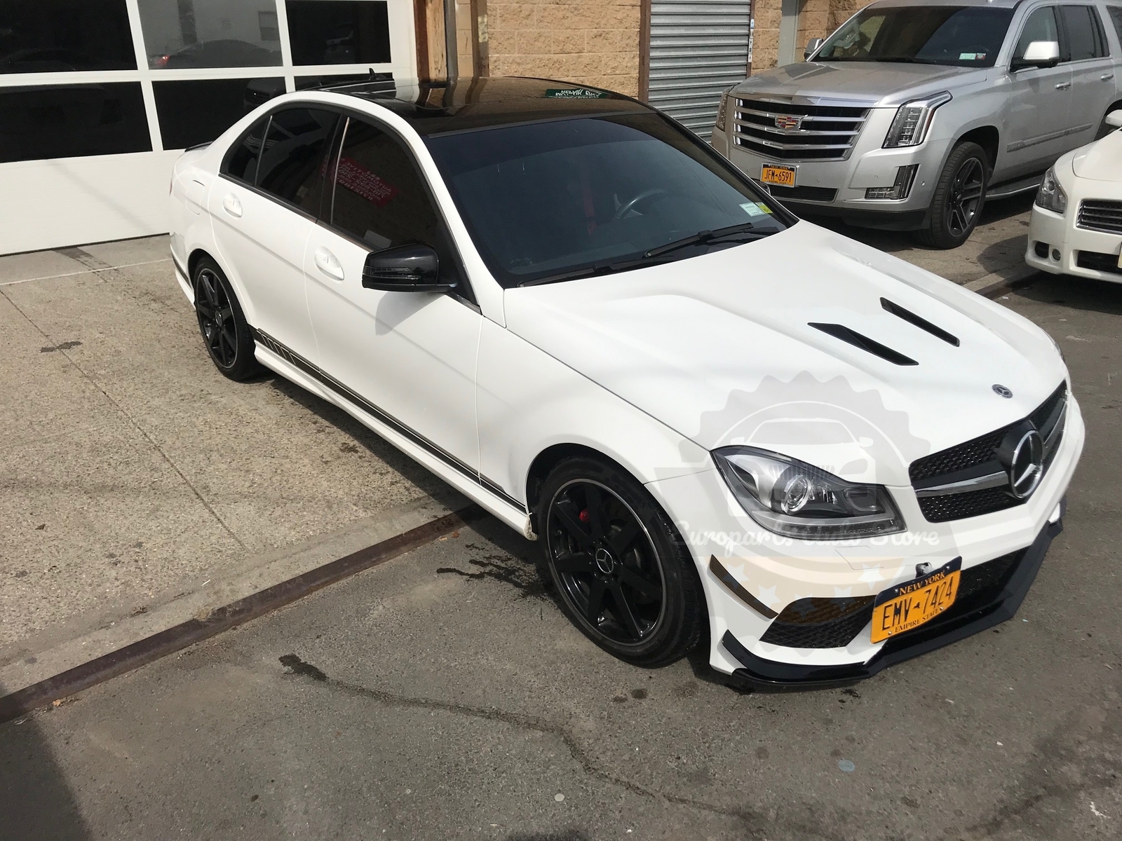 W204 C63 BLACK SERIES 507 FRONT BUMPER & HOOD FOR 12-14 C250 C350 SEDAN ...